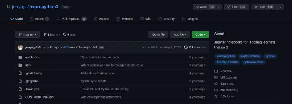 Top 10 Github Repo for learning Python - Gael Hirwa