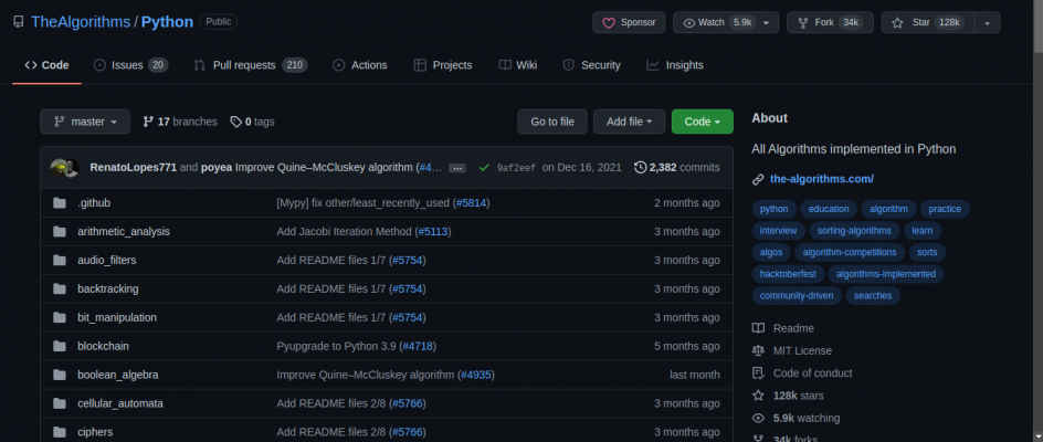 Top 10 Github Repo for learning Python - Gael Hirwa