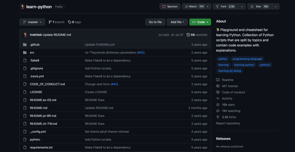 Top 10 Github Repo for learning Python - Gael Hirwa