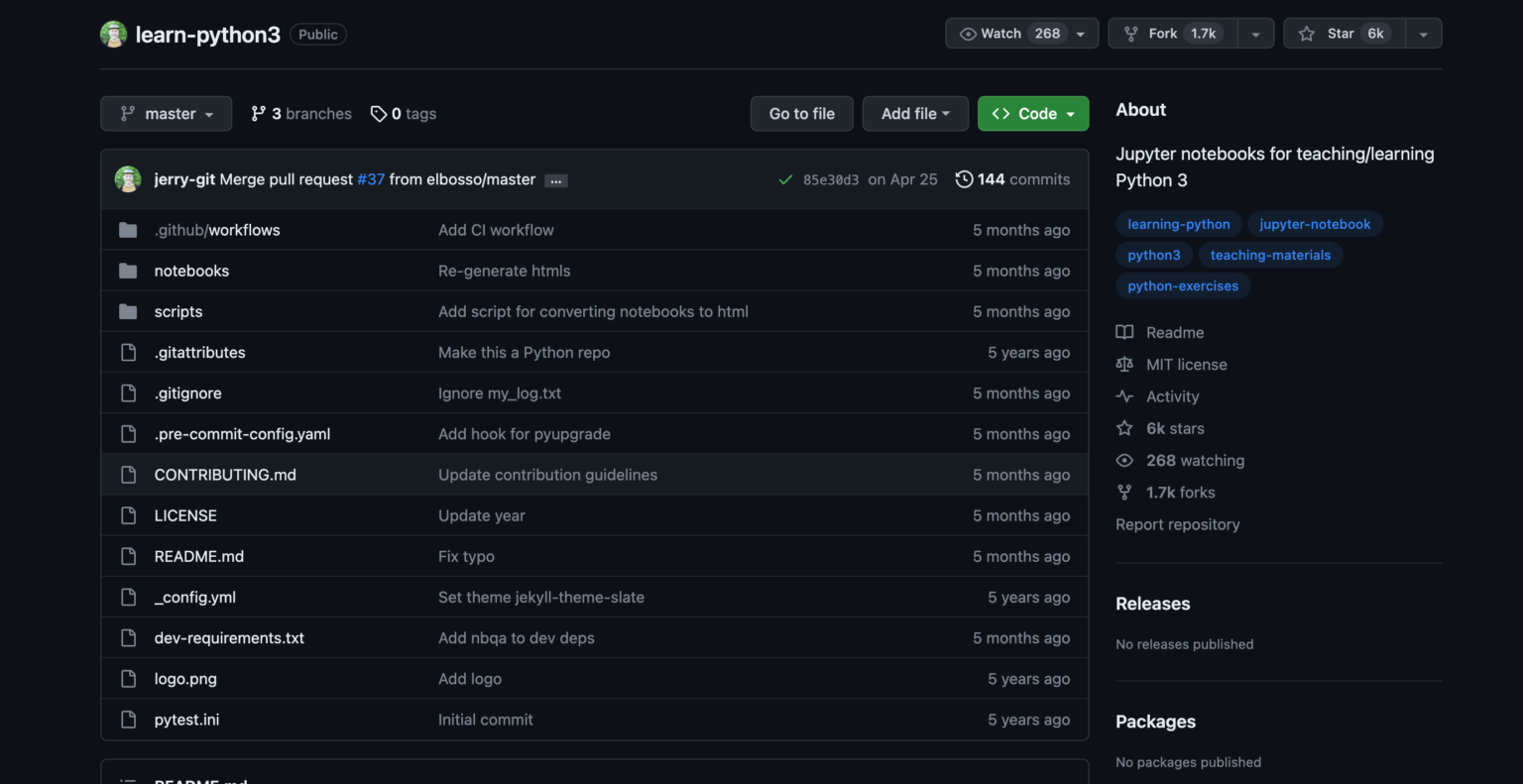Top 10 Github Repo for learning Python - Gael Hirwa